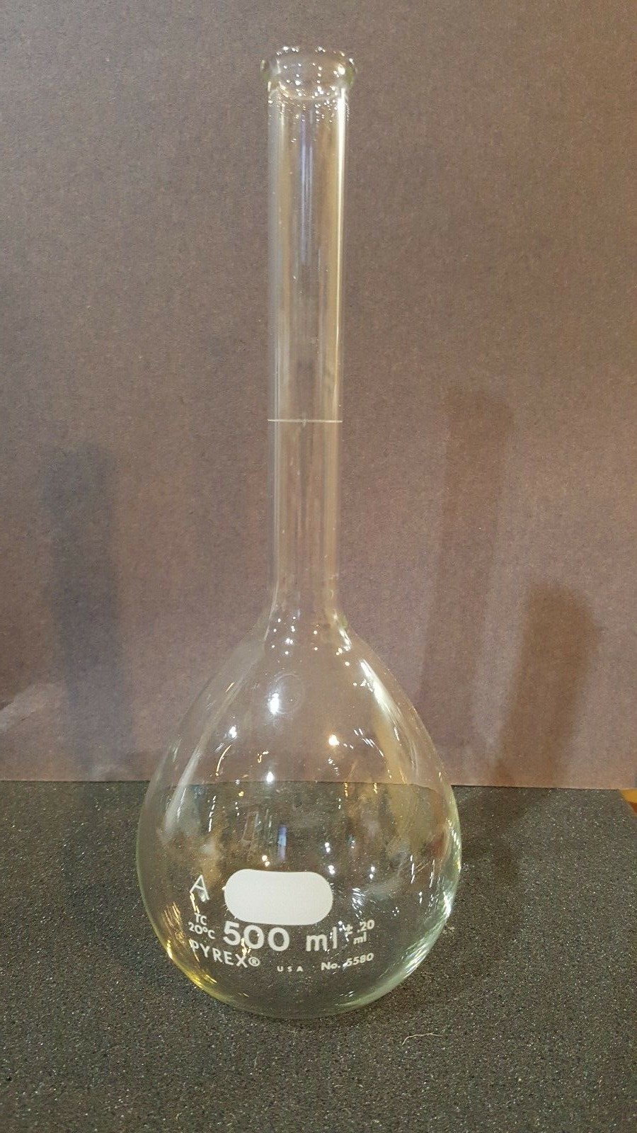 Corning Pyrex 5580-500 500 ml Volumetric Flask 519 | eBay