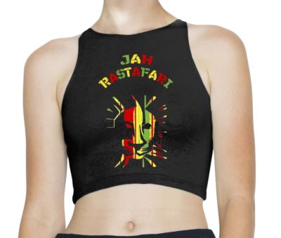 Jah Rastafari Reggae Rasta Sleeveless High Neck Crop Top | eBay UK