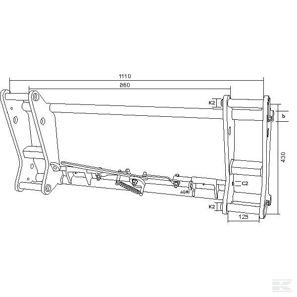 EURO QUICK HITCH LOADER FRAME Tractor Telehandler Bracket Change Lock ...