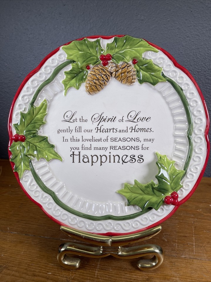CRACKER BARREL Christmas Ceramic Serving Decorative Plate SEASON of ...