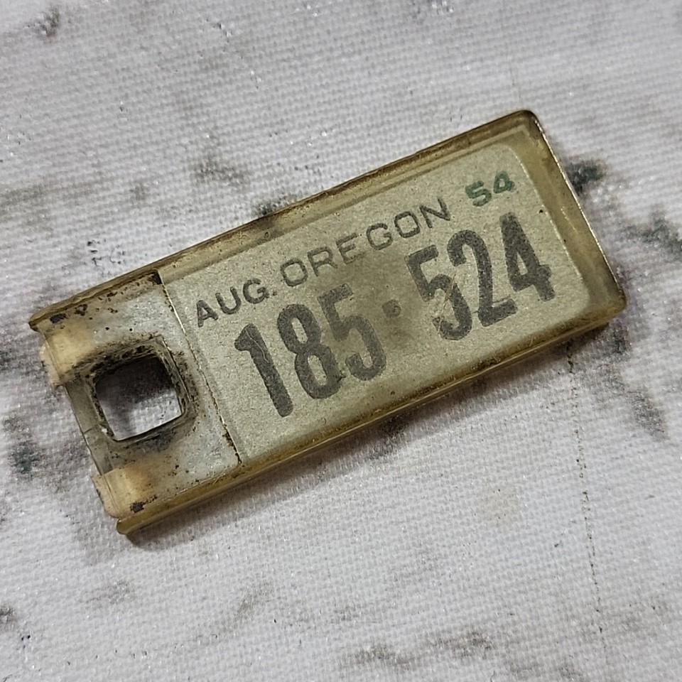 RARE VTG Disabled Veterans Mini License Plate Key Chain Ring Tag Oregon ...