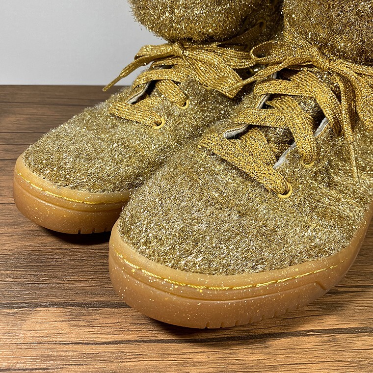 Size 9 - adidas Jeremy Scott JS Bear JS Tinsel Gold Sneakers Size 9 - adidas Jeremy Scott JS Bear JS Tinsel Gold Sneakers