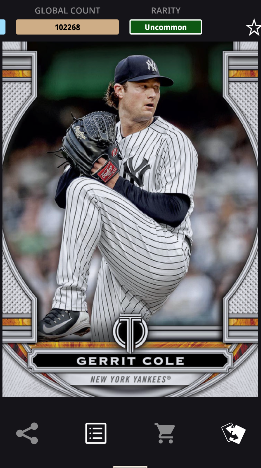 [DIGITAL] Gerrit Cole 2023 Topps BUNT Tribute 23 Series 1 Base ...