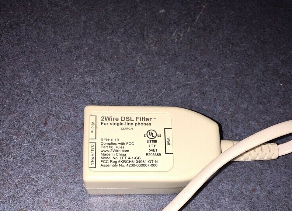 2 WIRE DSL High Speed Internet Filter For 1-Line Phone LFT4-1-GB | eBay