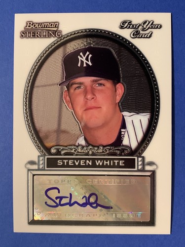 STEVEN WHITE Signed RC 2005 Bowman Sterling YANKEES -BAYLOR BEARS ...