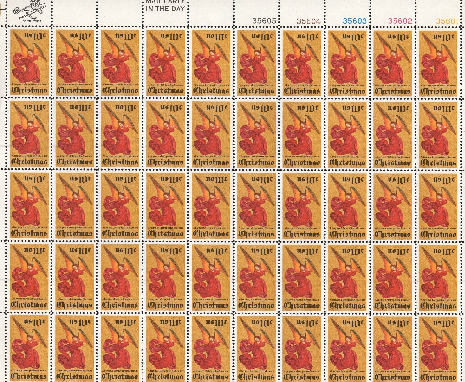 Scott # 1550 - Angel Altarpiece - Plate Block of Ten - MNH - 1974 | eBay