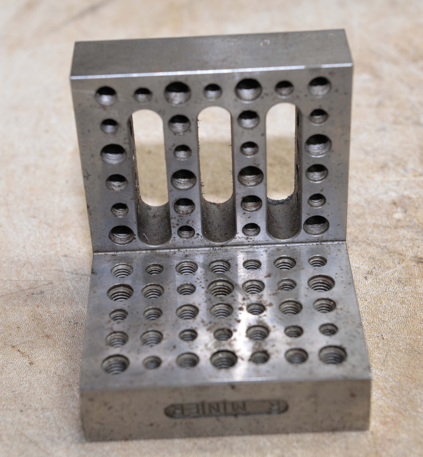 Precision angle plate R. Minier machinist lathe mill block tapped holes ...