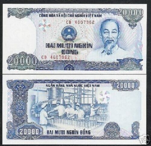 Vietnam 20000 DONG 20,000 P-111 1991 "Packaging" UNC Vietnamese ...