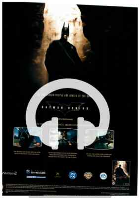 (-0-) RARE GAMECUBE PLAYSTATION PS2 BATMAN BEGINS POSTER MAG ADVERT UK ...