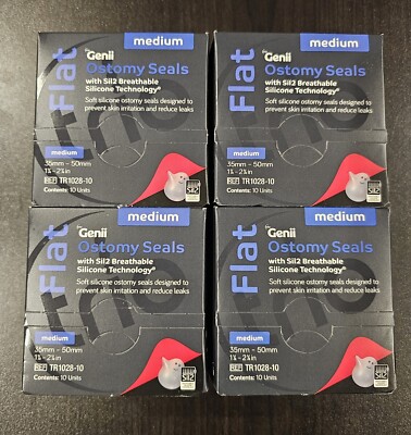 4 BX/10 EA (Genii) Trio Siltac TR1028-10 Silicone Ostomy Seals Rings ...