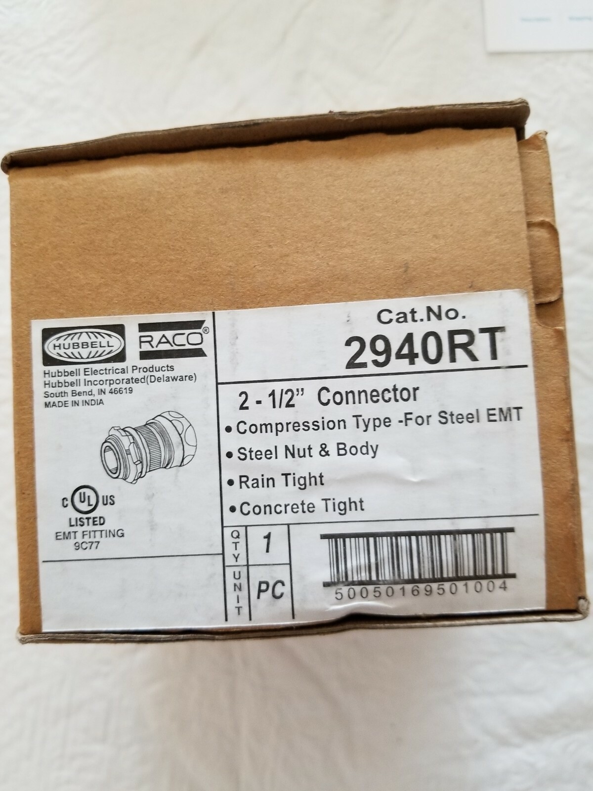 Hubbell/Raco 2940RT 2- 1/2" Connector, New in Box, 1 pc | eBay