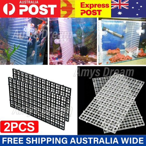 2Pcs Plastic Fish Grid Divider Durable Holder Fish Tank Tray Crate ...
