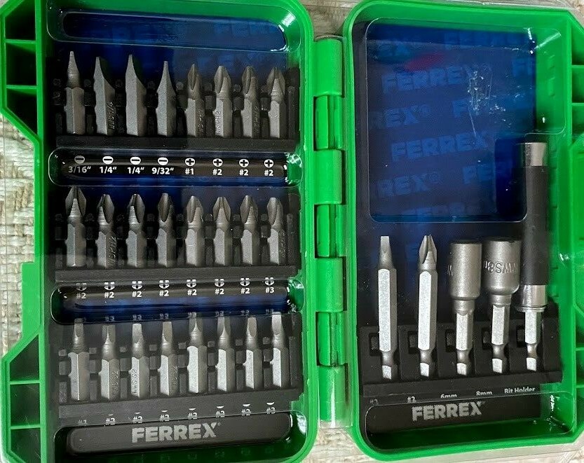 Ferrex /Equip Variety Drill and Screw Driver Sets (BRAND NEW) in Heavy ...