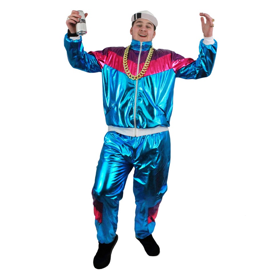 ADULTS TRACKSUIT 80S 90S COSTUME SHELL SUIT CHAV SCOUSER STAG DO FANCY ...