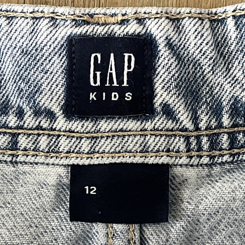 Girls GAP KIDS Distressed Blue Denim Skater Skirt Age 12 | eBay UK