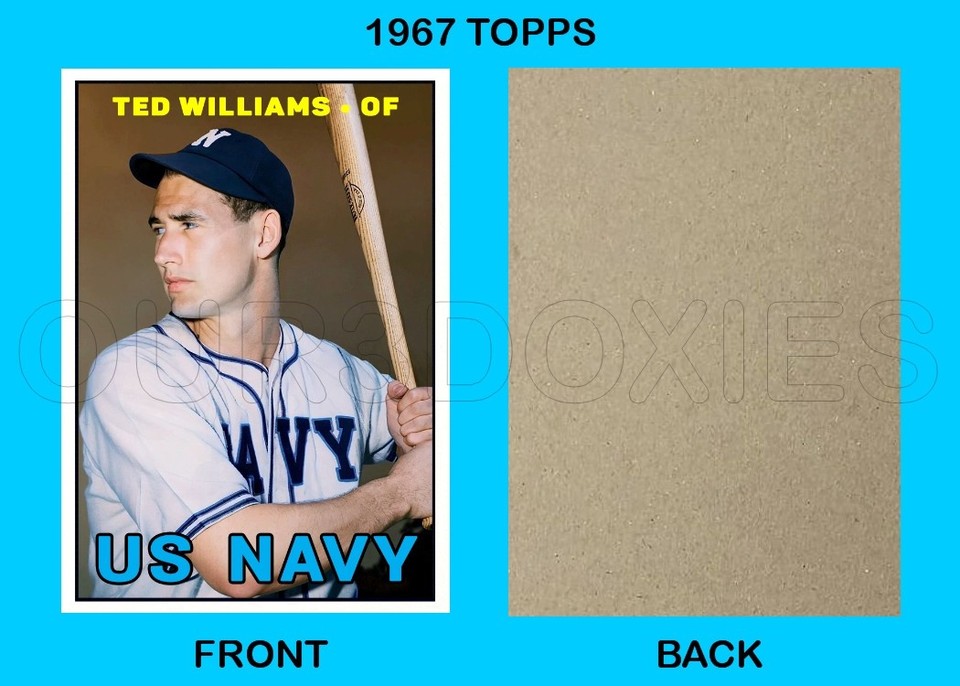 Ted Williams Custom Made Art Card US Navy 1967 Style | eBay