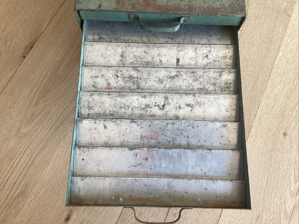 Metal Printers 6 Drawer Cabinet Type Set Letterpress Antique Vintage ...