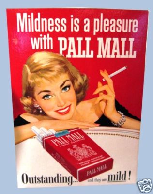 PALL MALL WOMAN CIGARETTE LITHOGRAPH ADVERTISING SIGN | eBay