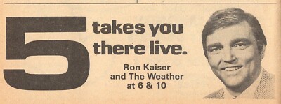 1976 WTVF NASHVILLE,TENNESSEE TV NEWS AD ~ RON KAISER AND THE WEATHER ...