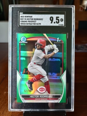 2023 Bowman 1st Hector Rodriguez Chrome Green REFRACTOR 52/99 SGC 9.5 ...
