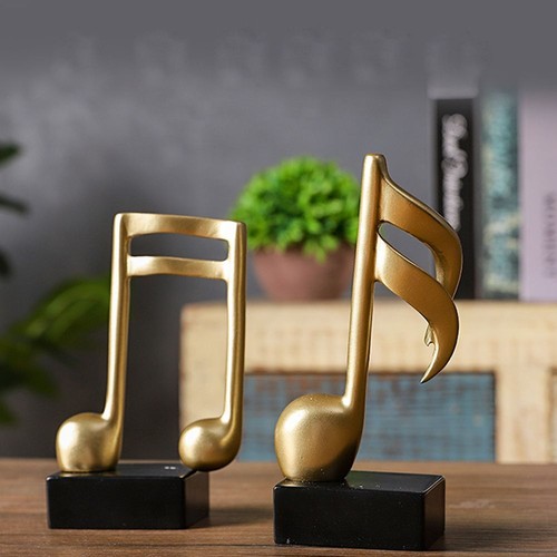 Gold Photo Props Statue Music Shape Sculpture Figurine Music Note ...