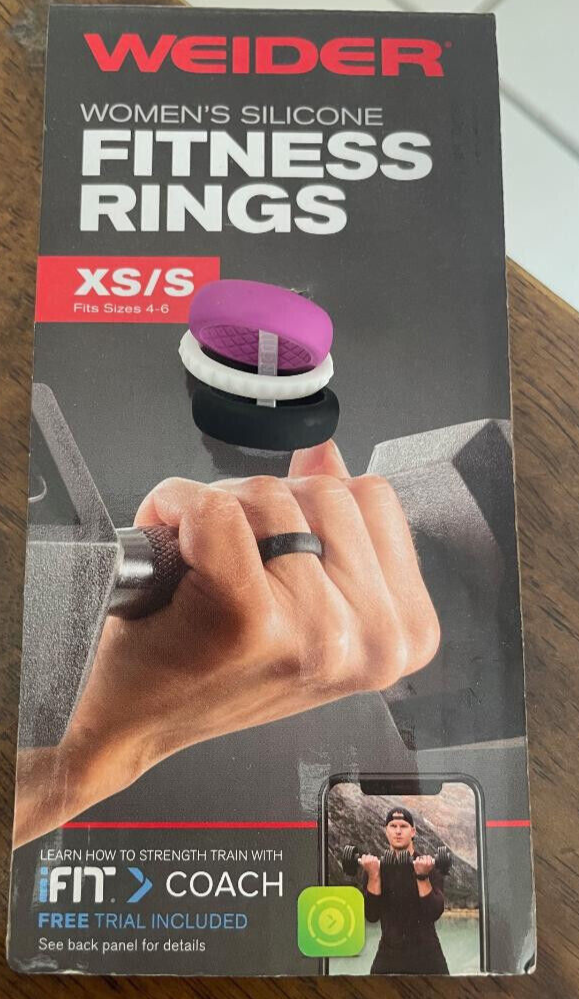 Weider Women's Silicone Fitness Rings 3 PK Xs/s Fits Sizes 4-6 for sale ...