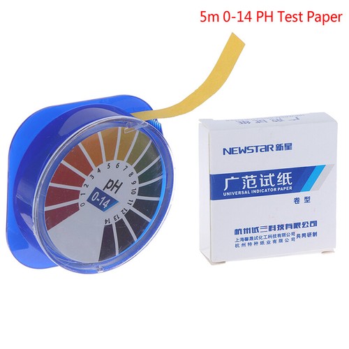 5m 0-14 Roll PH Alkaline Acid Indicator Test Paper StripsWater Urine ...