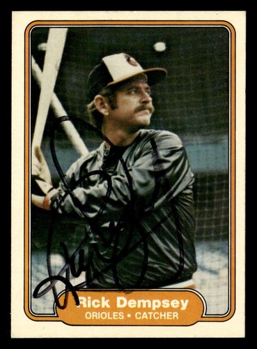 1982 Fleer Rick Dempsey #163 Baltimore Orioles Signed/Auto SX830 | eBay.de