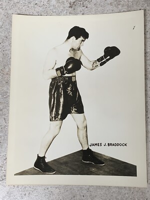 Stunningly Clean Original James Braddock Fight pose Vintage Boxing ...
