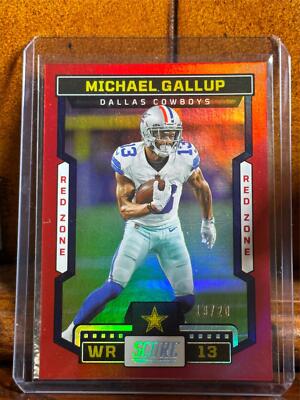 2023 Panini Score Michael Gallup /20 SSP Dallas Cowboys Red Prizm | eBay