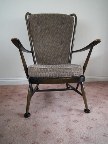 Vintage Ercol Windsor 477 low back / 478 high back easy chair set | eBay UK