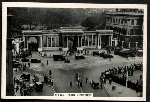 Tobacco Card, Senior Service, SIGHTS OF LONDON, 1935, Hyde Park Corner ...