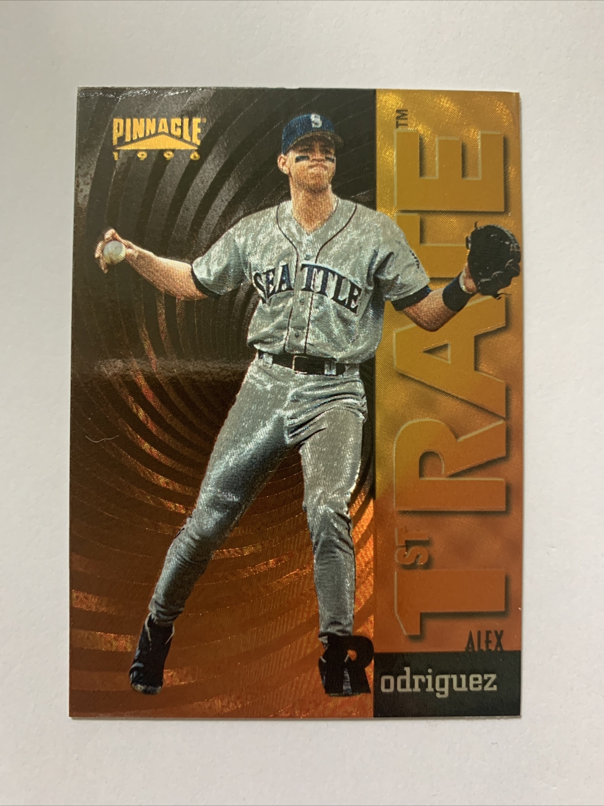 1996 Pinnacle Baseball ALEX RODRIGUEZ #5 of 18 1st RATE Orange Foil ...