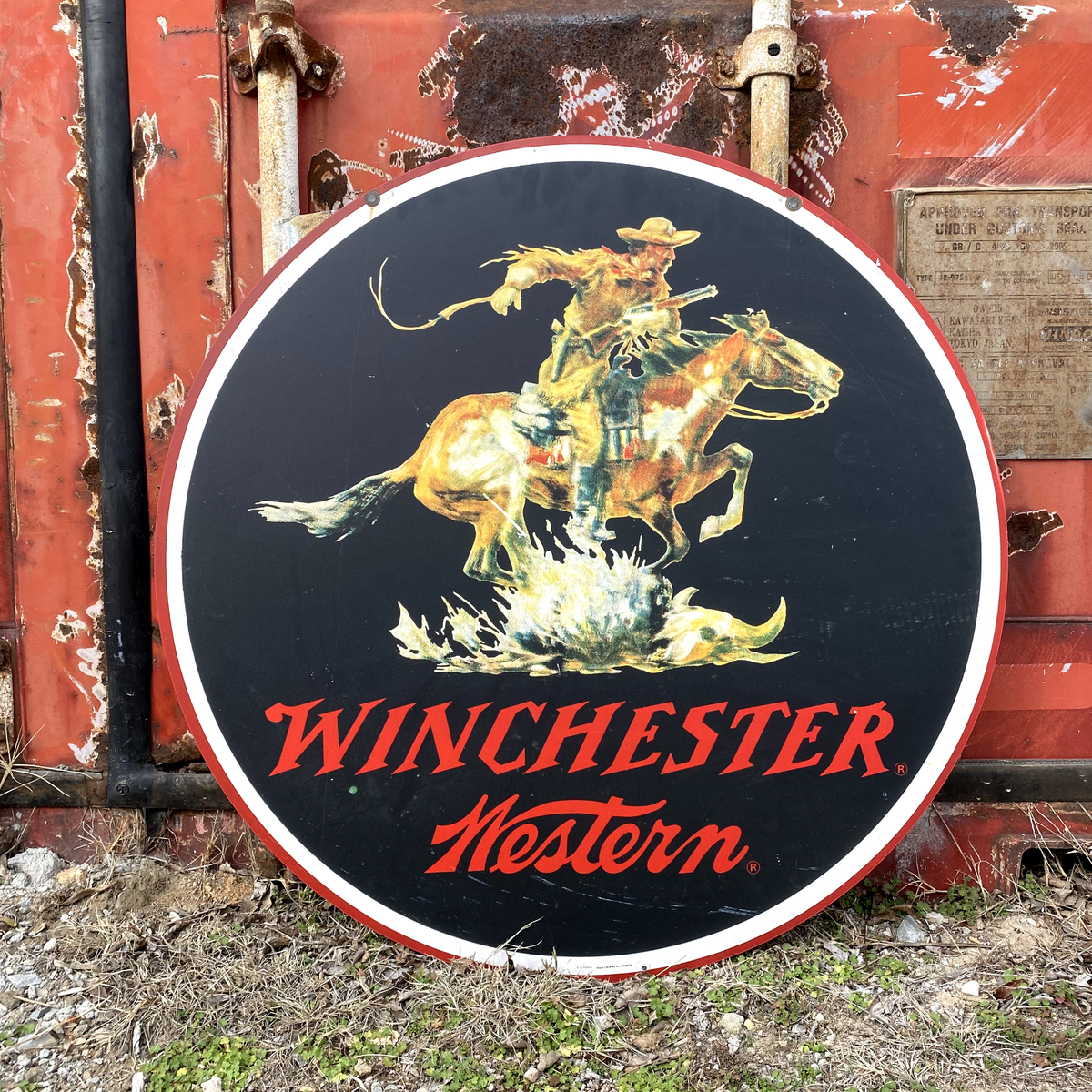 Antique Winchester Signs Vintage 1991 Sign / Winchester Ammo / Bullet