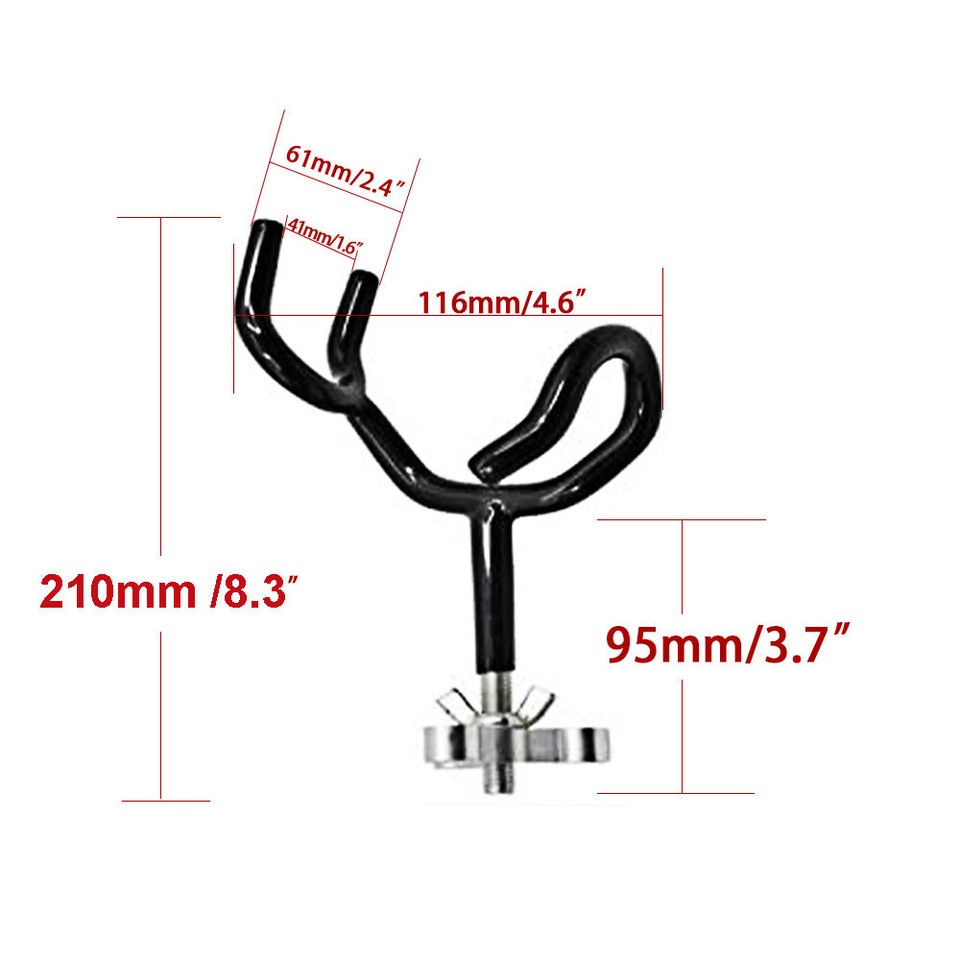 8PCS Sure Grip Steel 20 Degree Angle Rod Holder Fishing Boat Rod Holder ...