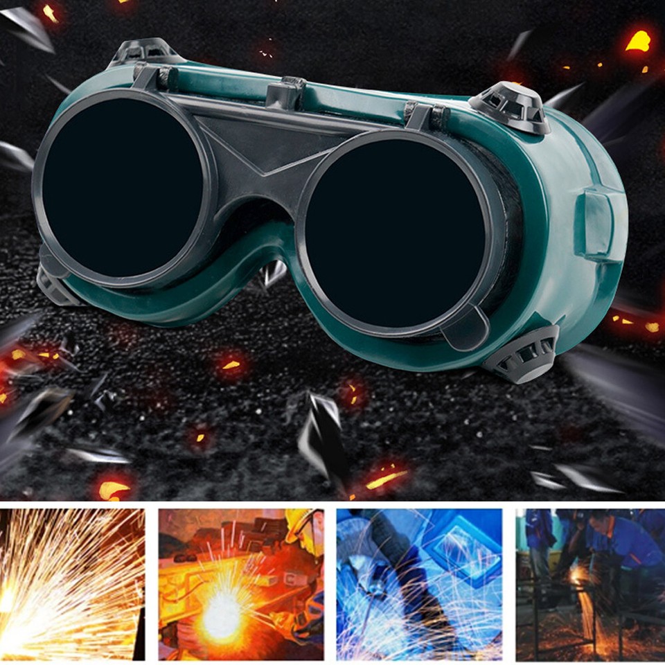Flip Up Oxy Cutting Welding Safety Glasses Solder Welder Goggles Eye ...