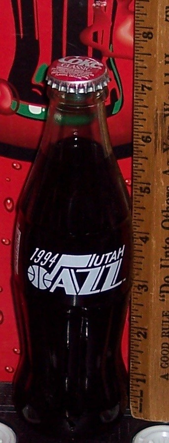 1994 UTAH JAZZ 8 OUNCE GLASS COCA - COLA BOTTLE FULL | eBay