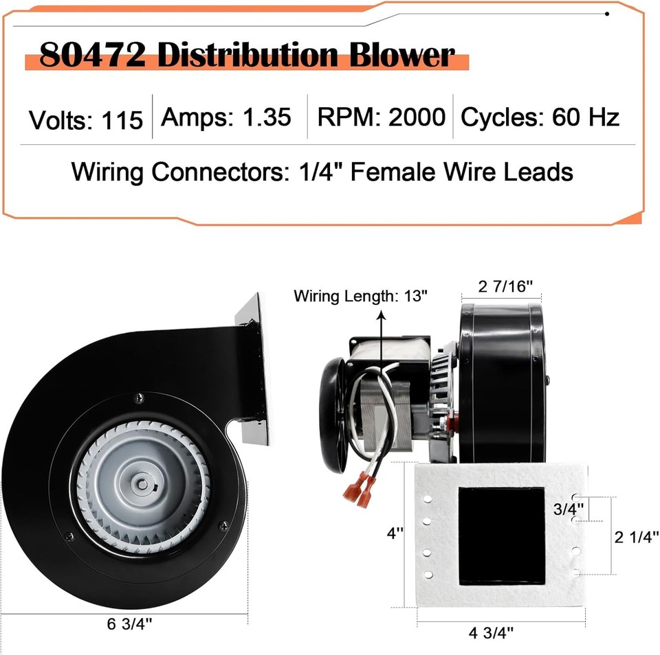 For US Stove/USSC American Harvest 6039, 6041, 6037, 5500, King KP130 ...