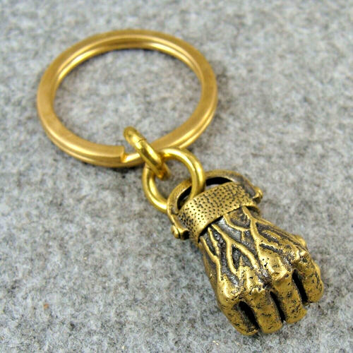 Solid Brass Fist Shape Key Chain Pendant Key Holder Keychains Keyrings ...