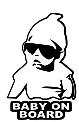 BABY ON BOARD CARLOS FUNNY HANGOVER CAR TRUCK WINDOW STICKER VINYL ...