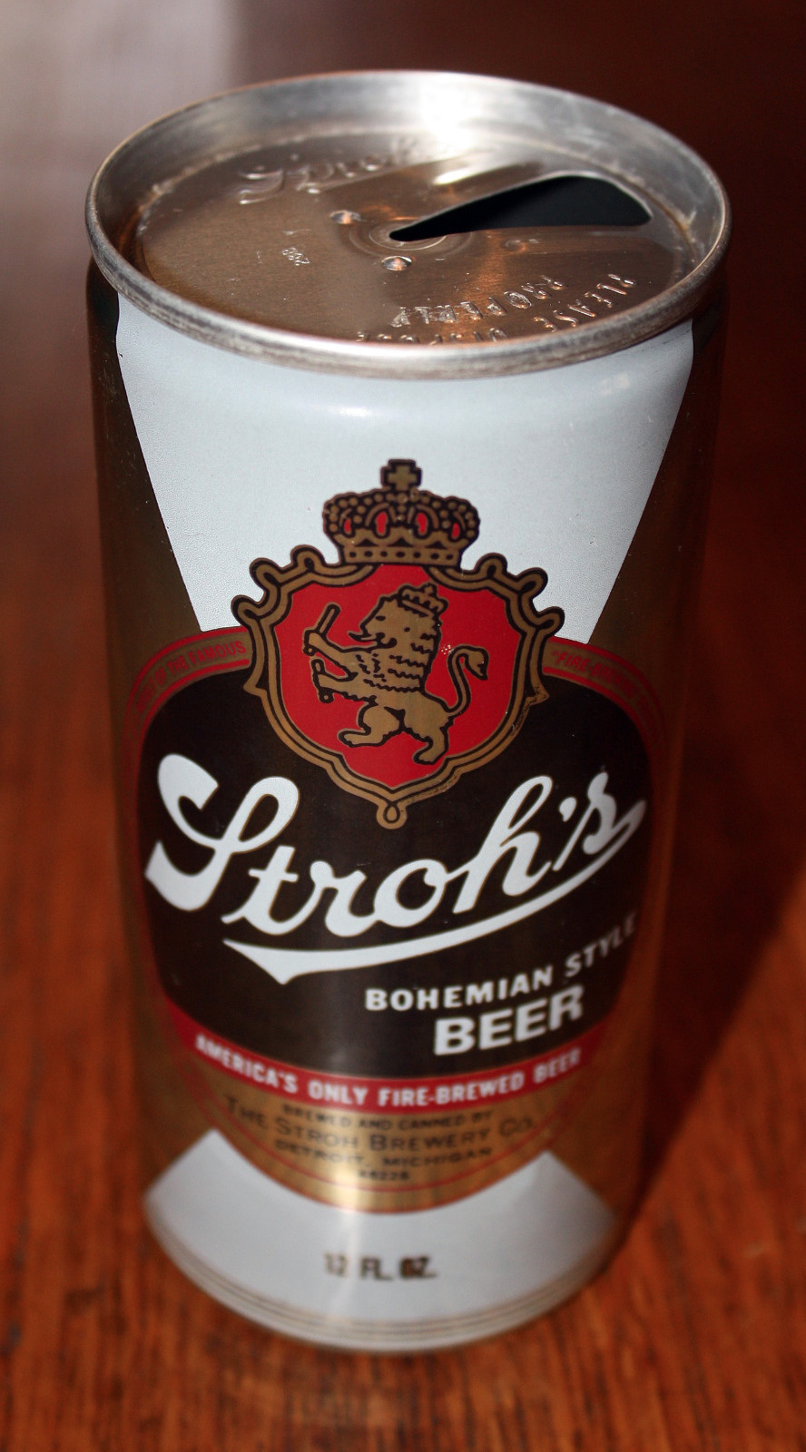 Strohs Bohemian Style - Vintage Drawn Steel Beer Can • Stroh - Detroit ...