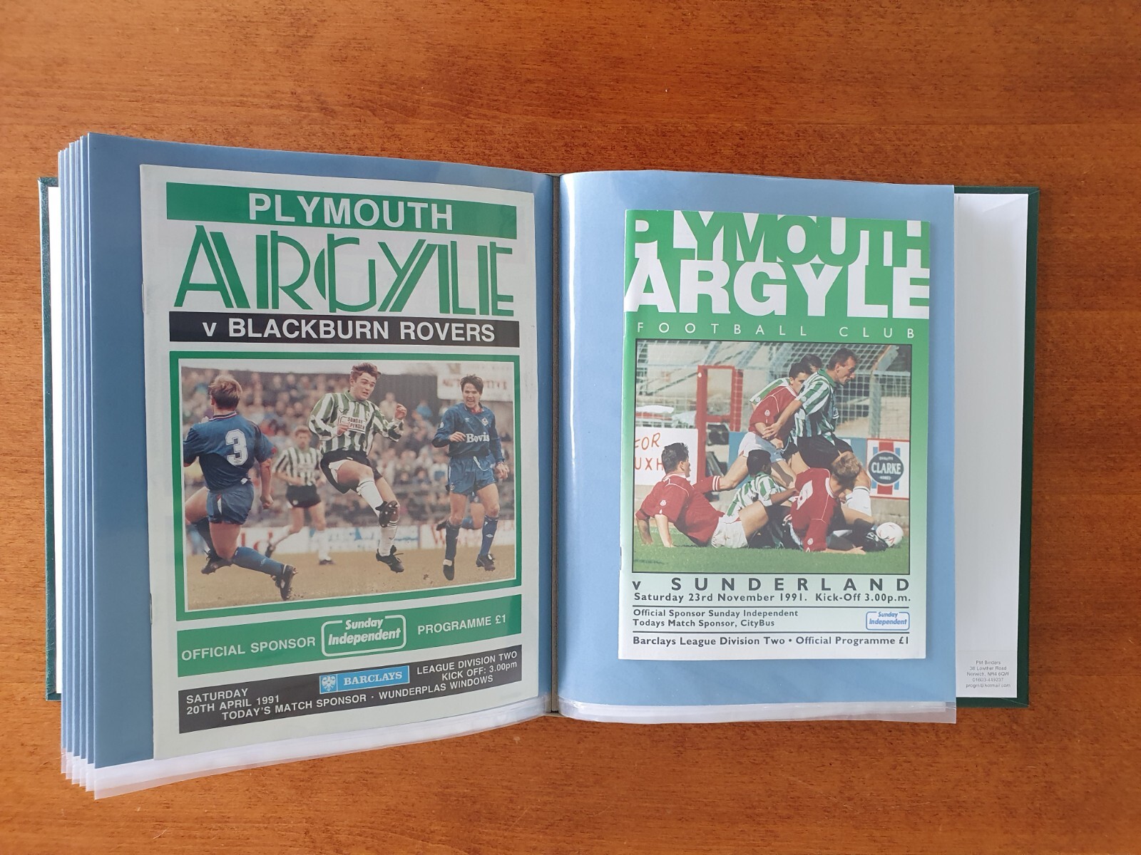 PLYMOUTH ARGYLE PROGRAMME BINDERS. PREWAR TO 2011 | eBay UK