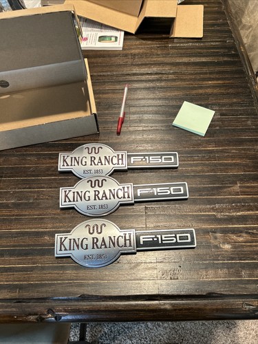 2004-2008 FORD F-150 KING RANCH Front Left Right Fender &Tailgate Badge ...