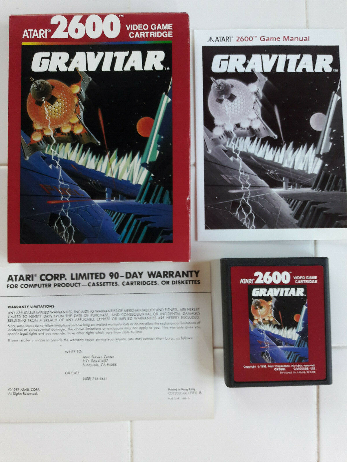 Gravitar for Atari 2600 - Video Game Cartridge with Original Box with ...