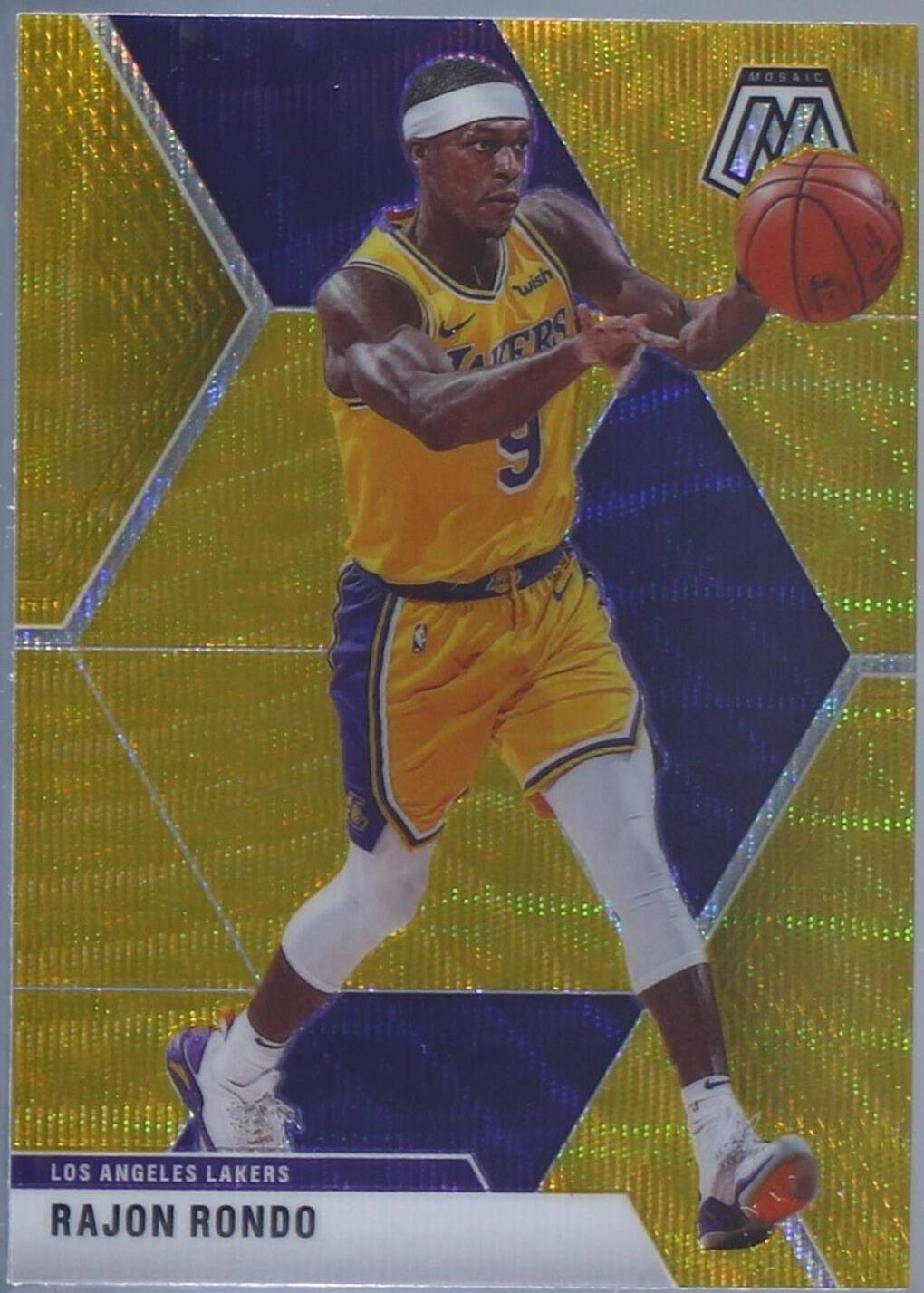2019-20 Panini Mosaic - Rajon Rondo #196 Gold Wave Prizm for sale ...