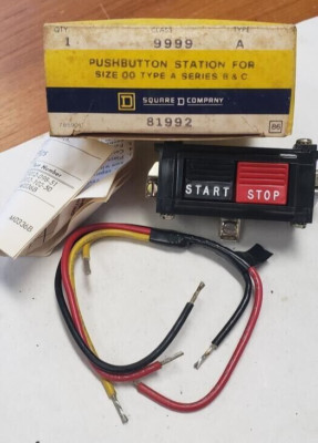 SQUARE D 81992 PUSH BUTTON STATION CLASS 9999 TYPE A FOR SZ 00 SERIES B ...