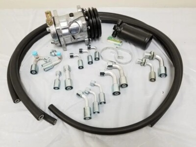 Universal 134a Air Conditioning AC Hose Kit Barb Fittings Drier ...