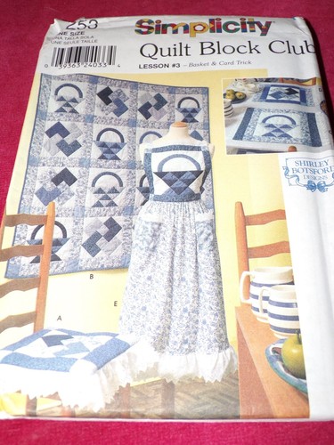 🌹 SIMPLICITY #9253 - QUILT BLOCK CLUB - BASKET & CARD TRICK QUILTING ...