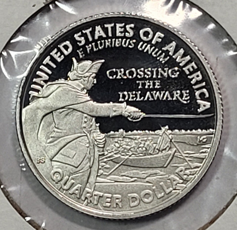 2021-S Delaware Crossing ATB Washington Silver 25c Proof Quarter Choice ...