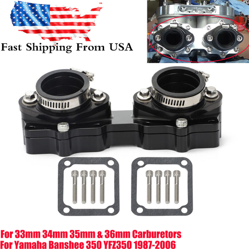 For Banshee BILLET intakes manifold + boots 32 33 34 35mm intake 87-06 ...